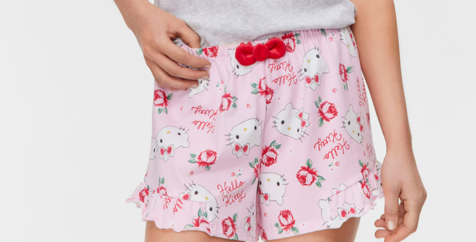 BNWT Peter Alexander Hello Kitty Roses Mini Shorts Size L Ladies SALE ...