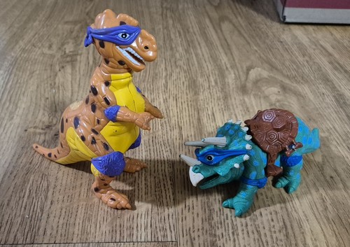 Teenage Mutant Ninja Turtles Dino Trippy T-Rex And Dingy Tricera 1993 ...