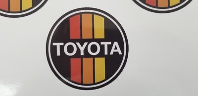 Toyota Decal Sticker Logo Retro stripes 70's - 80's Rainbow 4" x 4" | eBay