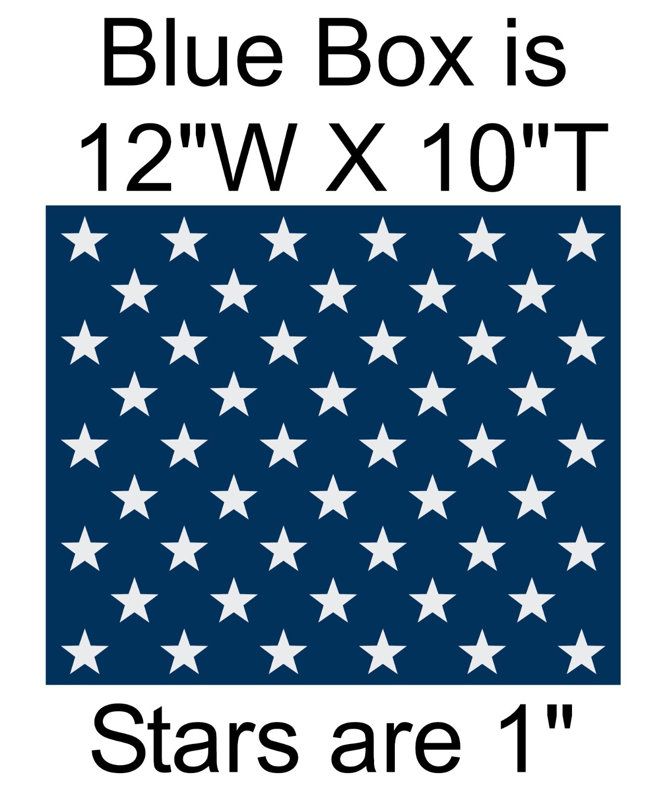 Custom Listing for ricorvair 50 white stars in shape of the union in 12 ...