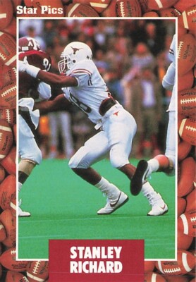 1991 Star Pics #86 STANLEY RICHARD RC Texas Longhorns Rookie | eBay