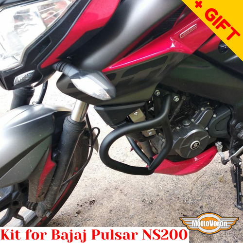 For Bajaj Pulsar 200 NS Crash bars Rear rack Rouser 200 NS Engine guard ...