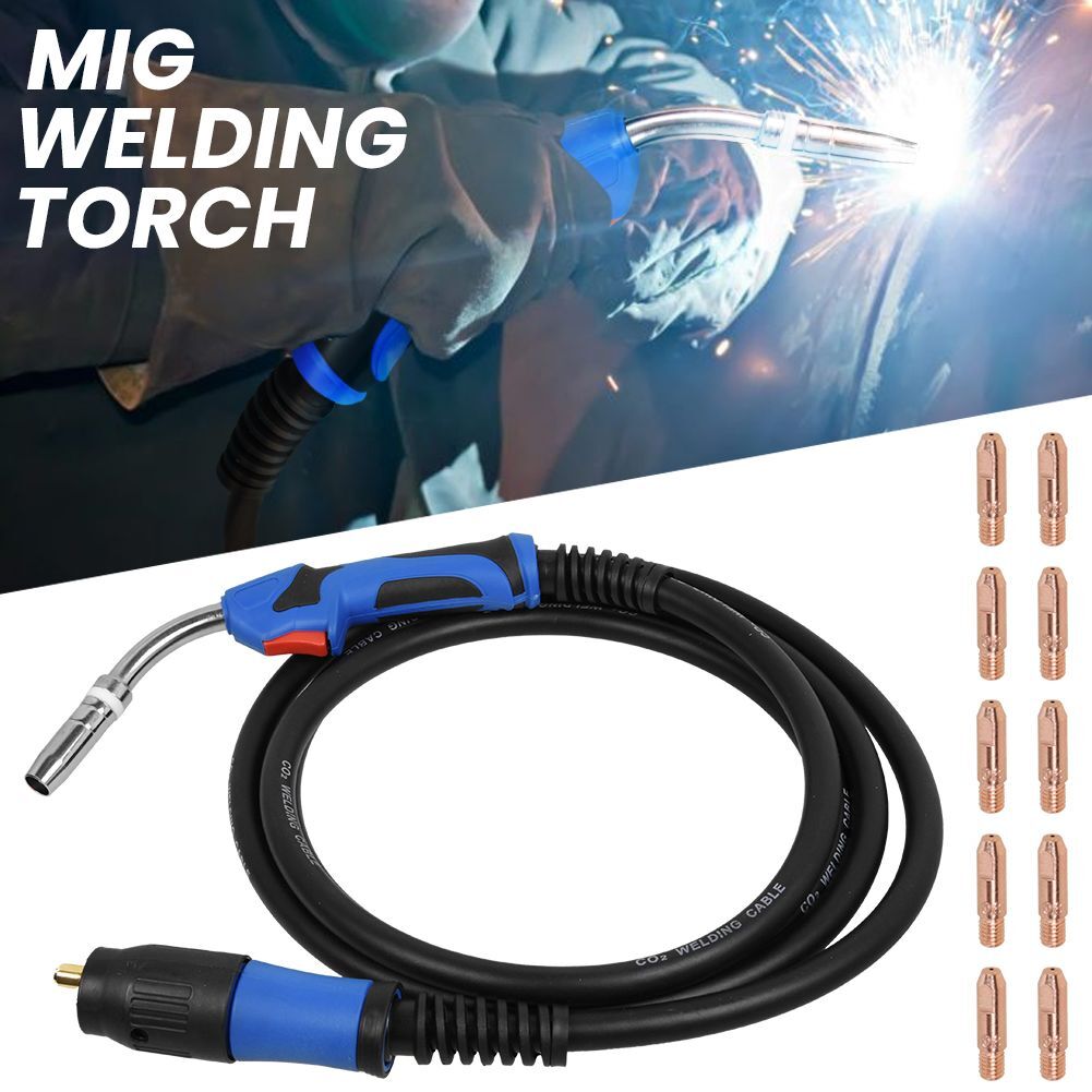 4M MB25 MIG Welding Torch Lance 25AK Euro Fit Gas Gasless 4m Cable with ...