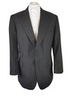 Alexandre Savile Row Men's Grey Green Pinstripe Stripe Blazer Jacket ...