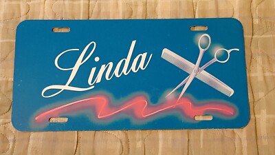 (NOT PERFECT) NAME LINDA / HAIRDRESSER METAL AUTO TAG LICENSE PLATE ...