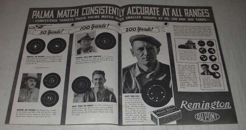 1935 Remington Palma Match Ammunition Ad - H.H. Jacobs, T.P. Samsoe | eBay