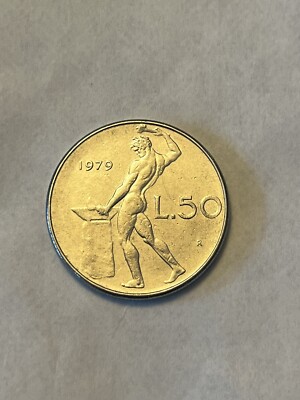 Italy (1861-Now) - Italian 50 Lire Blacksmith Coin