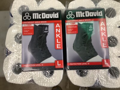 2-New McDavid UltraLight Weight Ankle Brace 199R Protection III Size ...