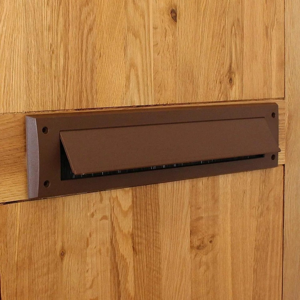 LETTERBOX BRUSH Door Letter Box DRAUGHT EXCLUDER Internal PVC | Brown ...