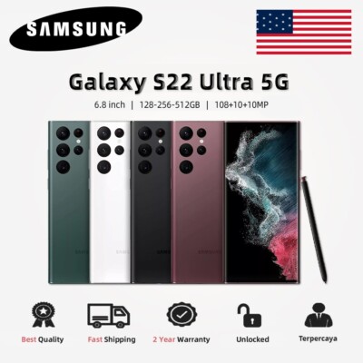 NEW SEALED SAMSUNG GALAXY S22 ULTRA FULLY UNLOCKED 512/256/128GB Fast ...