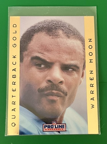 1992 NFL Pro Line Collection Warren Moon SSP Quarterback GOLD Insert ...