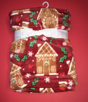 BETSEY JOHNSON GINGERBREAD HOUSES HAND TOWELS 2 PC Christmas 16 X 26 ...