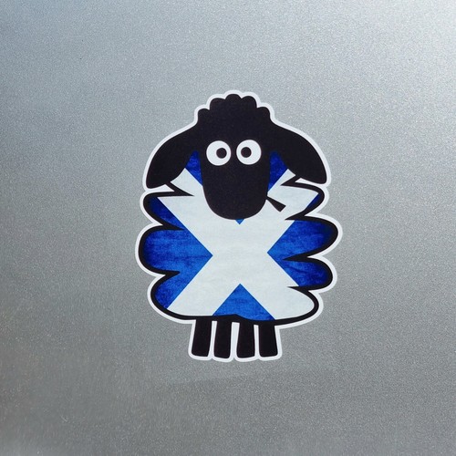 Scotland Scottish Saltire Flag Sheep Lamb Vinyl Sticker Decal For Car ...