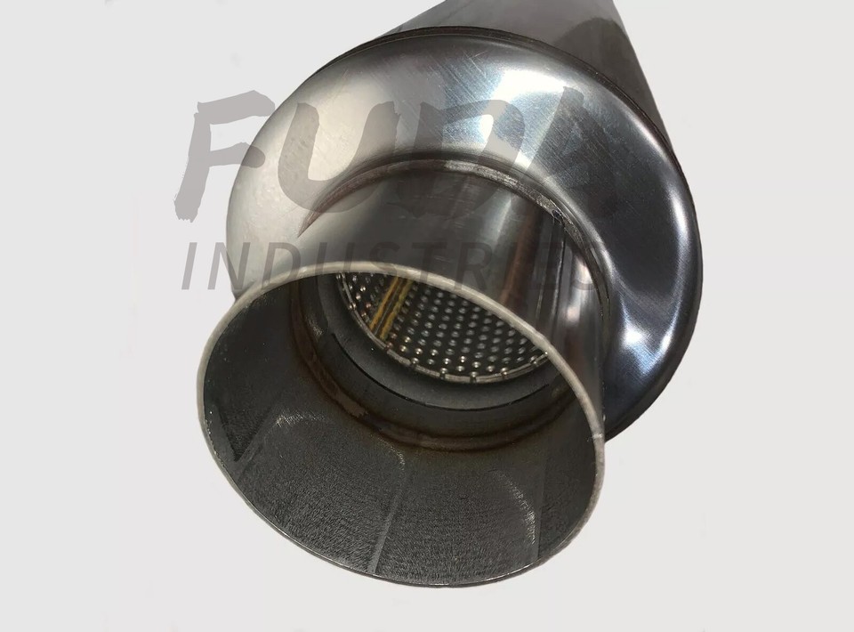 3.0''In/Out Exhaust Muffler Hi-Flow Straight Through Design 4.5" Round ...
