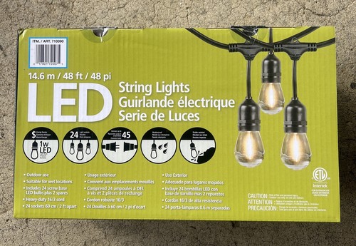 FEIT Electric 710090 48ft LED String Light - Black 696596383940| eBay