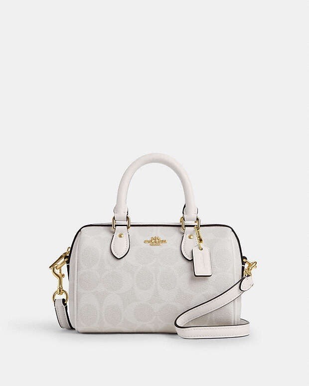 NWT Coach Mini Rowan Crossbody In Signature Canvas Cw329 | eBay