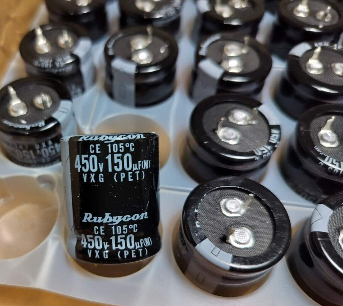 2pcs Rubycon 150uf 450v Snap In Electrolytic Capacitors 450v150uF Replacing 400v | eBay