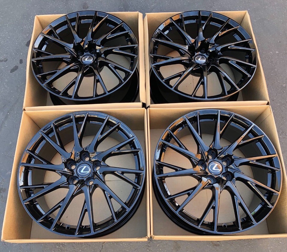 2015-2023 Lexus RC F RC-F 19" OEM Forged Black Rims Wheels RCF BBS ...