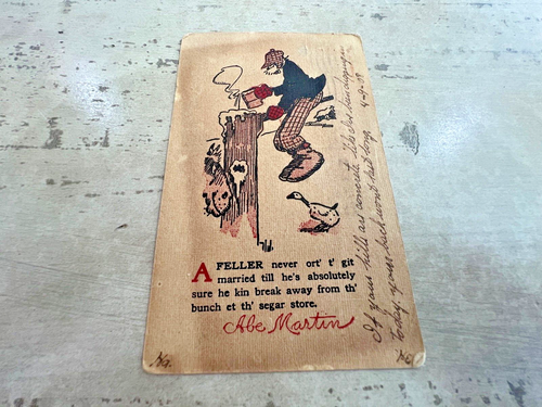 Vintage Abe Martin Postcard Postmarked 1908 | eBay