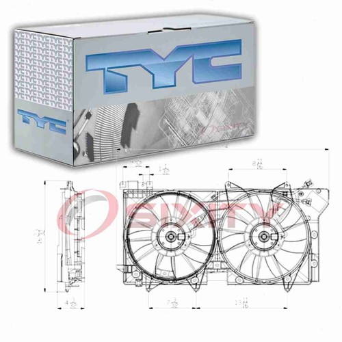 TYC Dual Radiator & Condenser Fan Assembly for 2010-2014 Subaru Outback ...