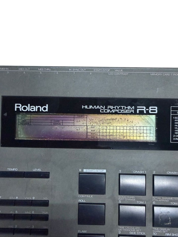 Roland R-8 Human Rhythm Composer Drum Machine Vintage Japan Partially ...