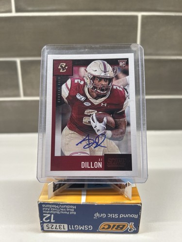 2020 Score Rookies Signatures * AJ Dillon * Card #371 Auto RC GRADABLE ...
