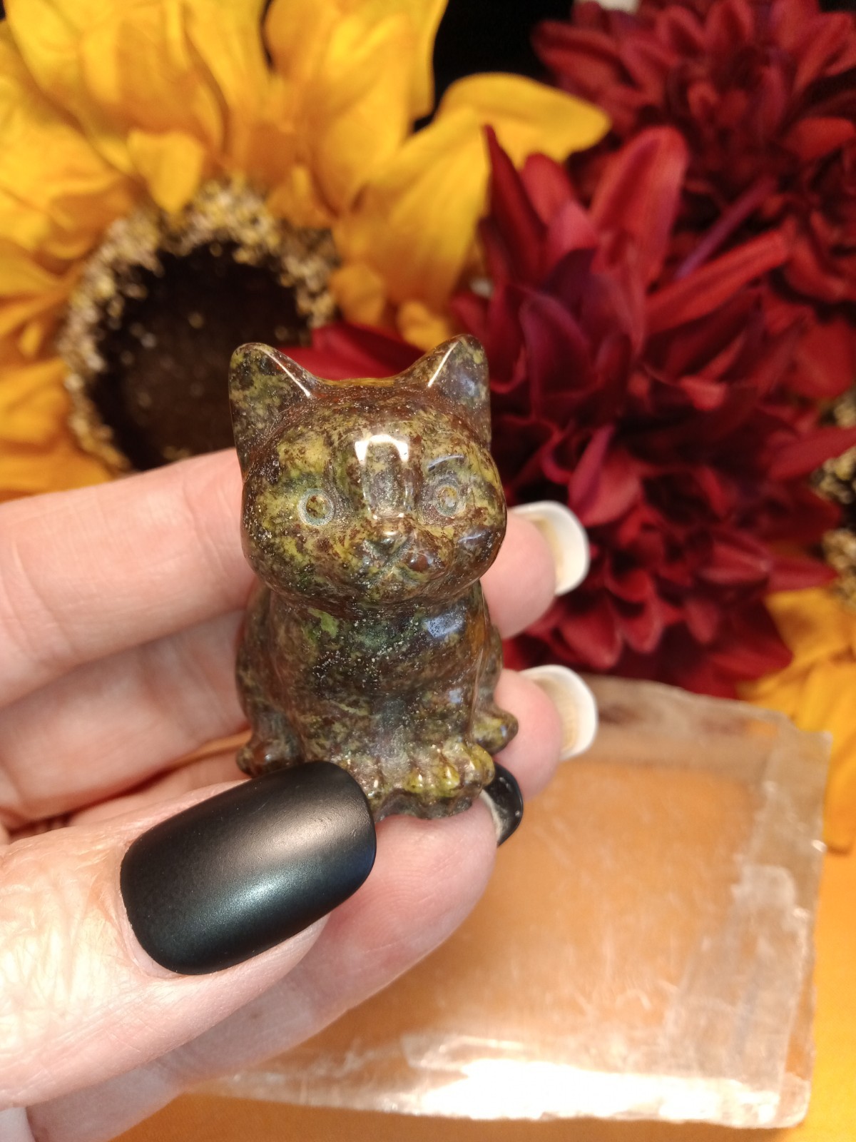 1.5" Dragon's Blood Jasper Kitty, 43.15g | eBay