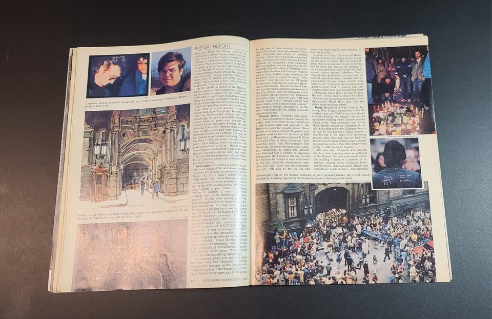 Time Magazine & Newsweek Magazine Lot - December 22, 1980 Death of John ...