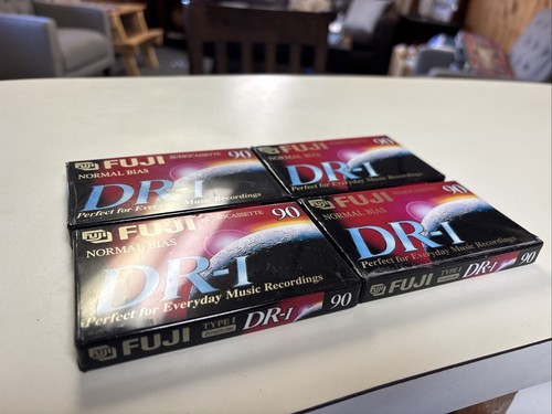 Fuji Audio Cassette Blank Tapes 4 New Sealed DR-I 90 Minutes Normal ...