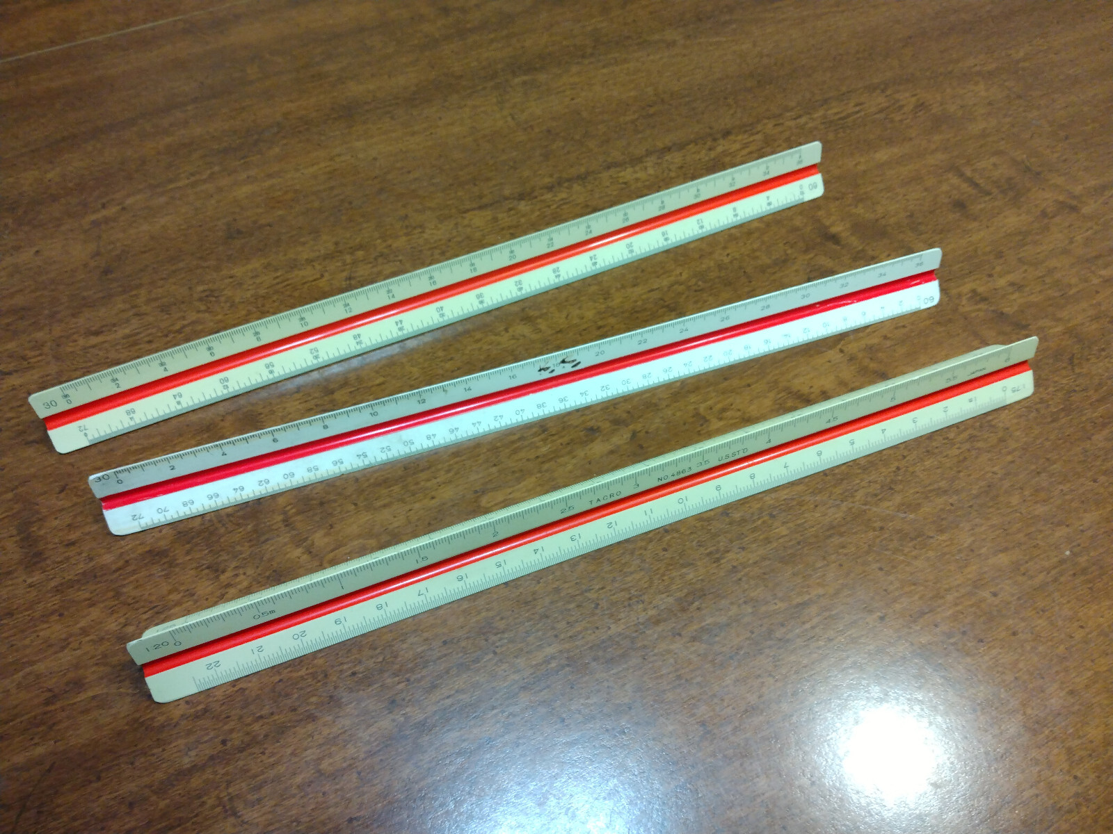 Lot of 3 Staedtler-Mars 987 & Tarco Architect/Engineer Triangle ...