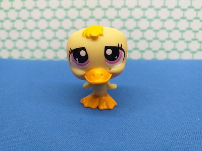 Littlest Pet Shop 1374 Duck Bird Yellow Pink Eyes Duckling LPS | eBay