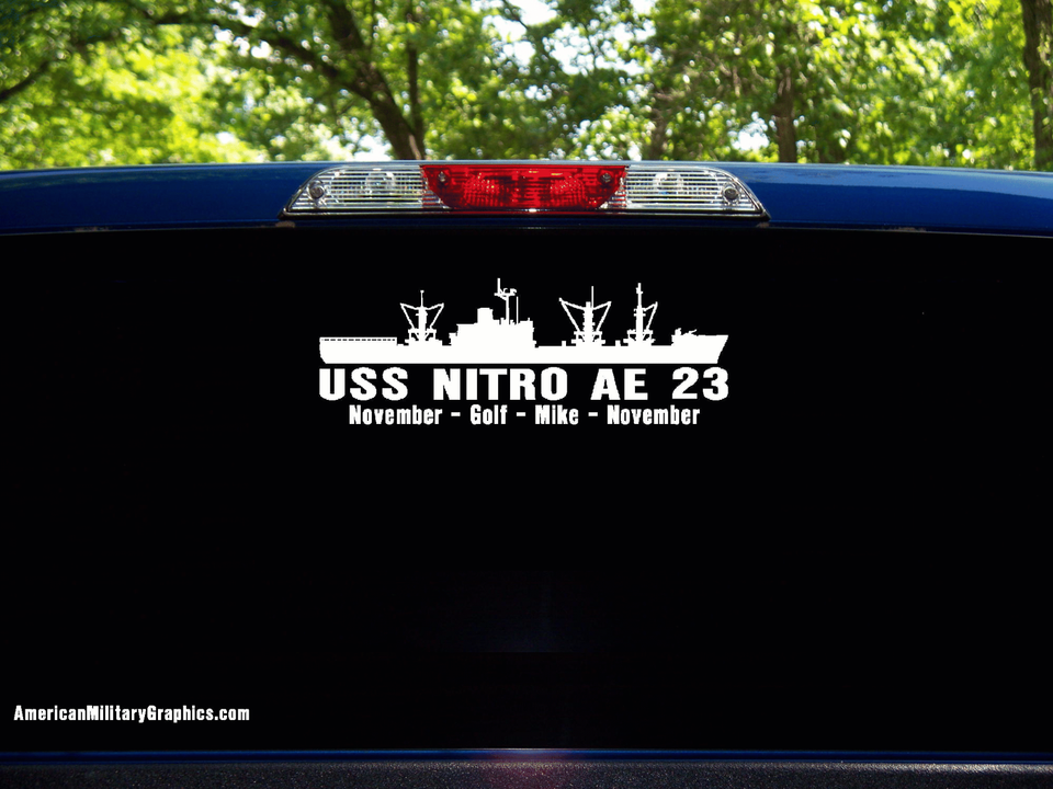 USS NITRO AE 23 Silhouette Decal U S Navy USN Military | eBay