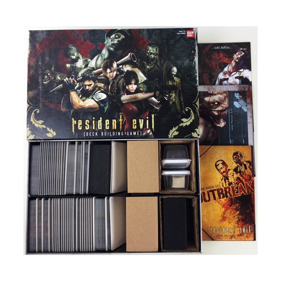 Bandai Cardgame Resident Evil - Deck Building Game w/Outbreak Expansion ...