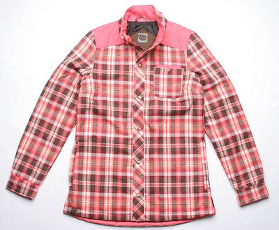 686 Women Parklan Dreamer Flannel Jacket (S) Coral Plaid | eBay
