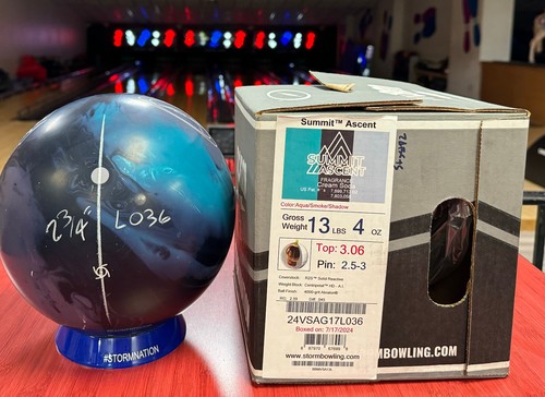 13 lb STORM SUMMIT ASCENT BOWLING BALL UNDRILLED NEW IN BOX 2 3/4 INCH ...