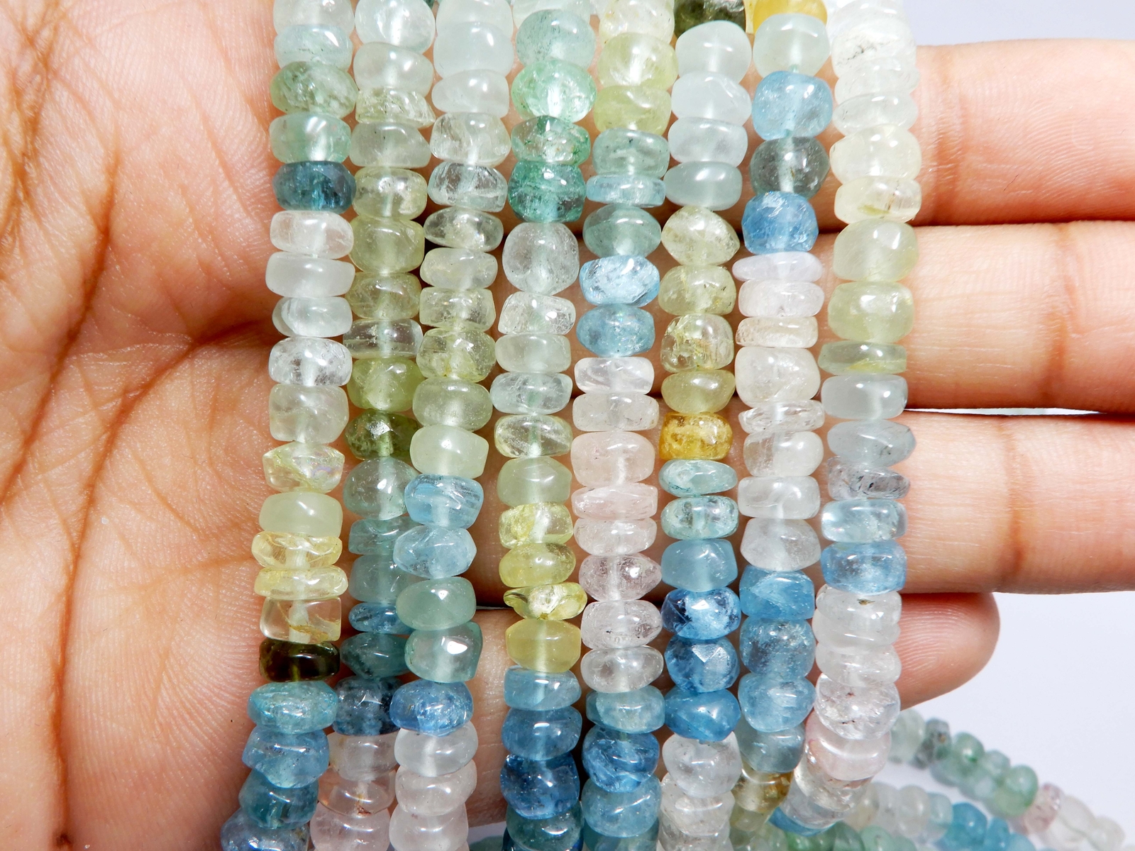 Treated Aquamarine Morganite Heliodor Beryl Maxixe Beryl Emerald Beads ...