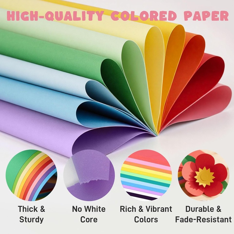 235 Sheets Assorted Color Construction Paper 8.5"x11" for Kids & | eBay