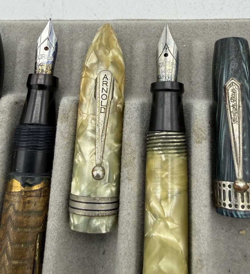 Lot of 3 Vintage Lever Fill Fountain Pens For Restoration- Arnold ...