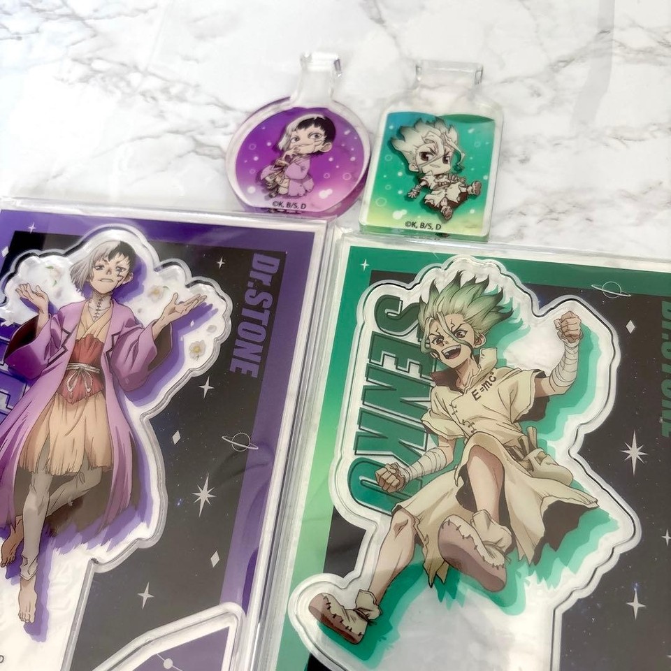 Dr. Stone Acrylic Stand - Gen Asagiri & Senku Ishigami Daiso ...