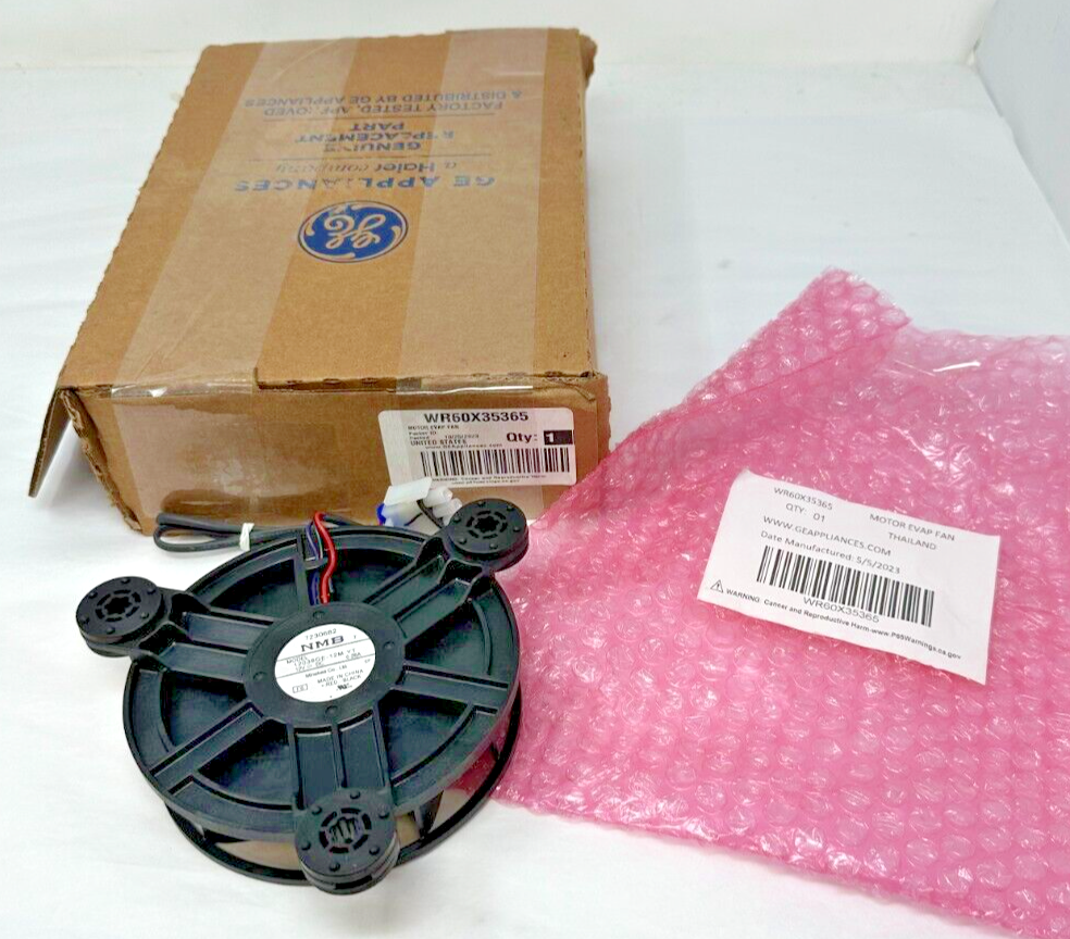 NEW GE Refrigerator Freezer Evaporator Fan Assembly WR60X35365 Free ...