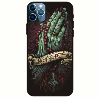 Halloween Skeleton Skull Monk Praying Hands Phone Case Cover iPhone X ...