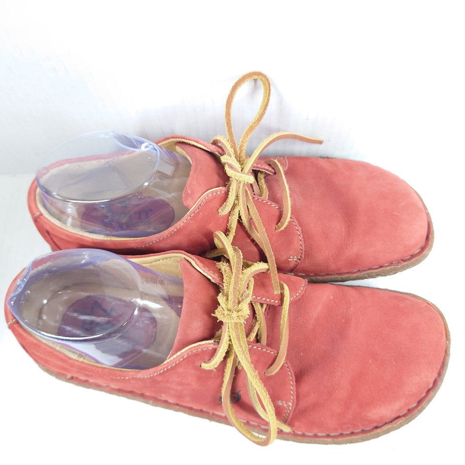 Born Red Leather Shoe Tree Sole Lace Up Sneakers Size 10 EU 42 | eBay