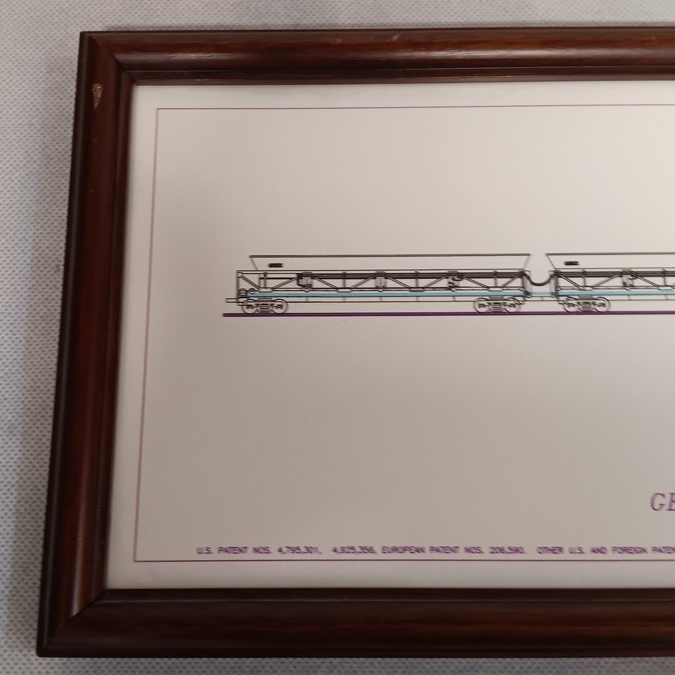 Framed Signed Railroad Print Georgetown Rail Equipment Co Dump Train ...
