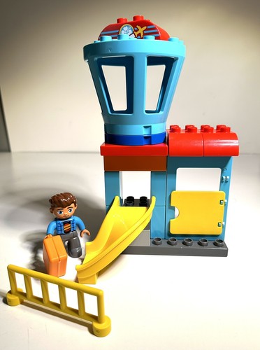 Lego Duplo Town Airport 10871 Control Tower Luggage Slide Railing Dad ...