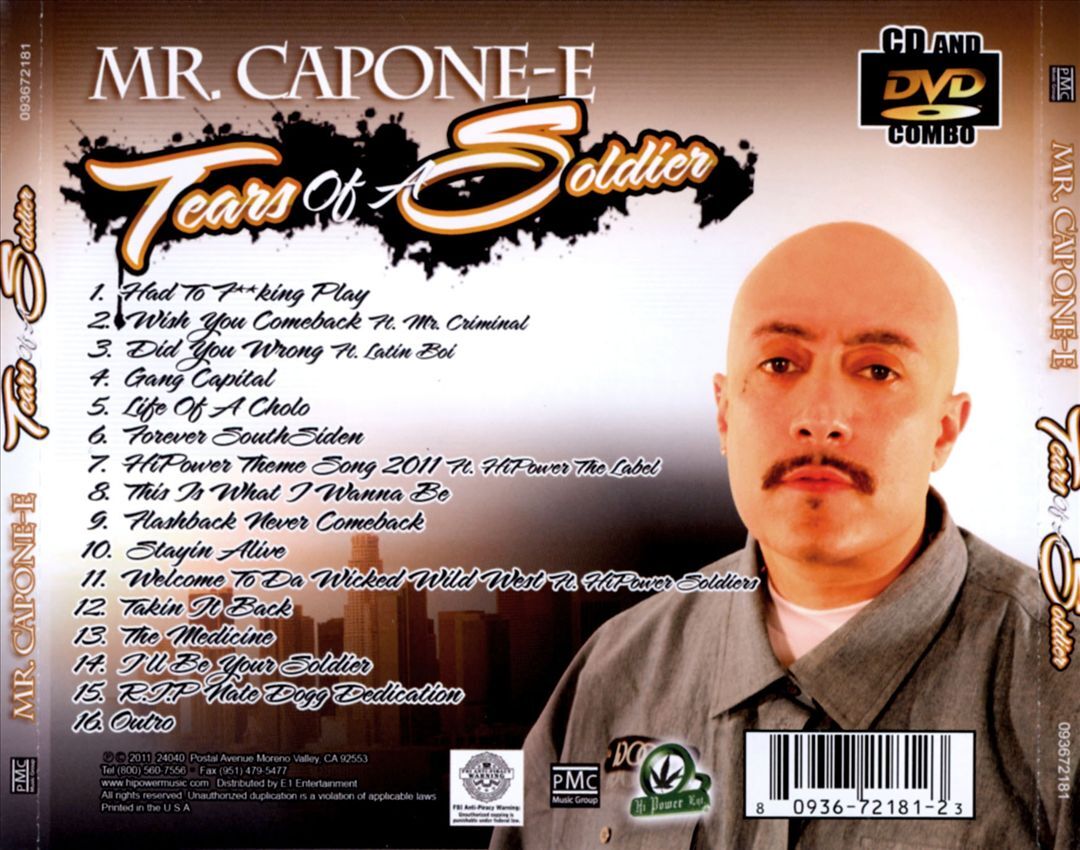 MR. CAPONE-E (RAP) - TEARS OF A SOLDIER [PA] NEW CD 809367218123| eBay