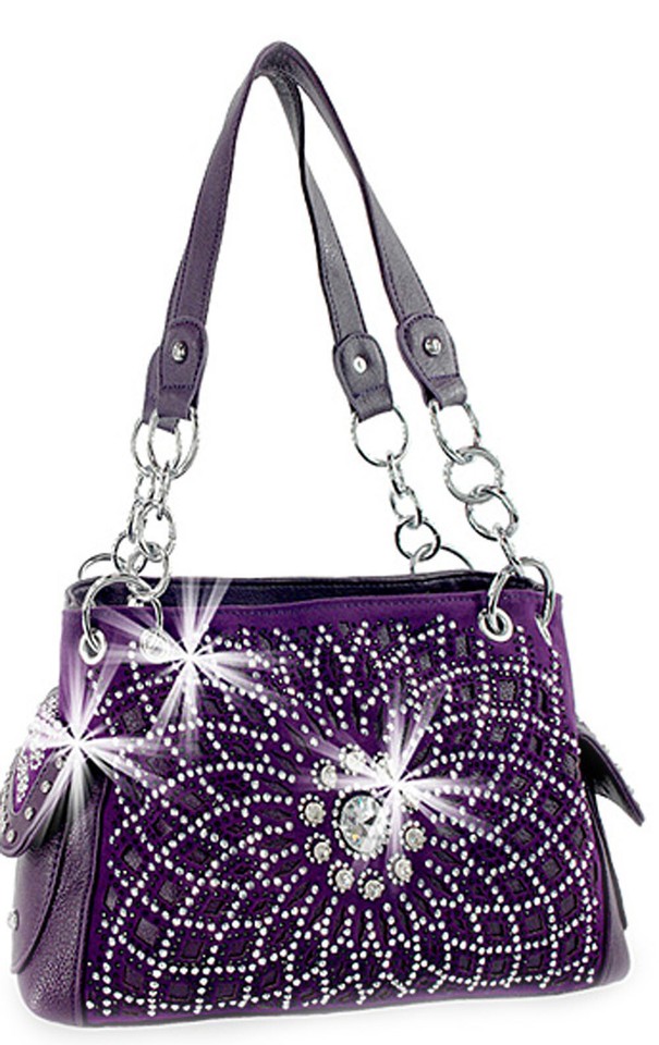 Zzfab Starburst Gem Concealed & Carry Purse Rhinestone Western Handbags ...