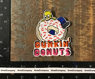 HOMER SIMPSON Eating Dunkin’ Donuts The Simpsons Cartoon Character Iron ...