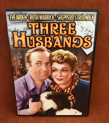 THREE HUSBANDS DVD ~ Eve Arden ~ Ruth Warwick ~ Shepperd Strudwick ...