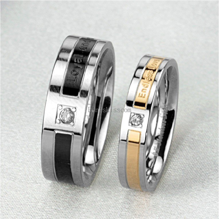 Stainless Steel " Loyal and steadfast " " Endless love " Promise Ring ...