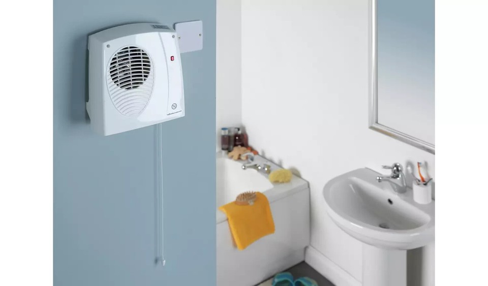Dimplex Winterwarm 2KW Downflow Fan Heater Bathroom WWDF20E IP22 White ...
